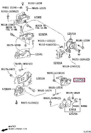 1237228290 Toyota - Подушка двигателя 12372-28290 - купить, цена | EXIST.UA