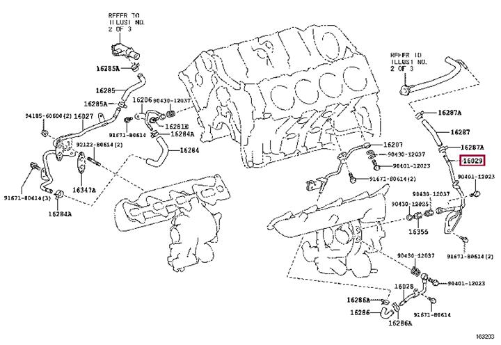 1602951011 Toyota - Pipe sub-assy, turbo water, no.3 16029-51011 ...